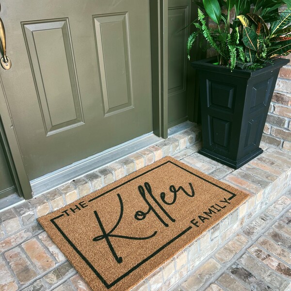 Custom Door Mat, Outdoor, Last Name Doormat, Front Door Decor ...