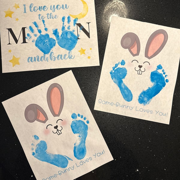 Easter Printable | "some-bunny Loves You" | Kids' Footprint Keepsake ...