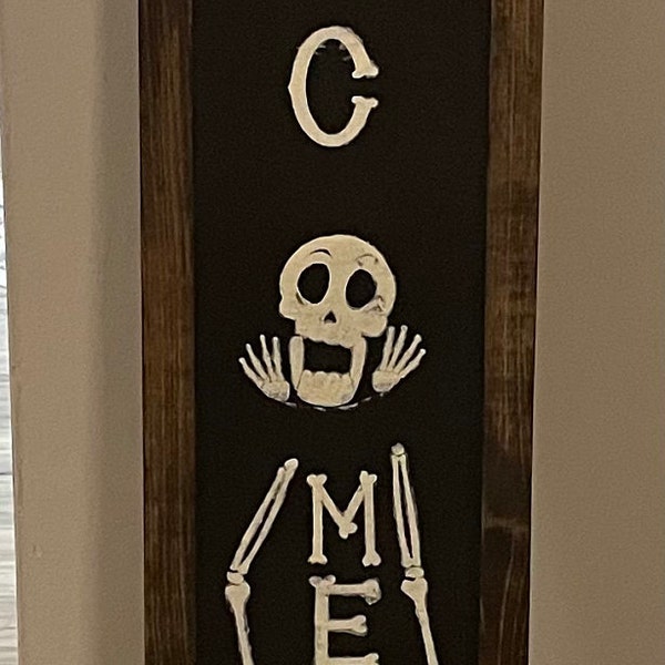 Skeleton Welcome Porch Sign | Halloween Porch Sign | Halloween SVG ...