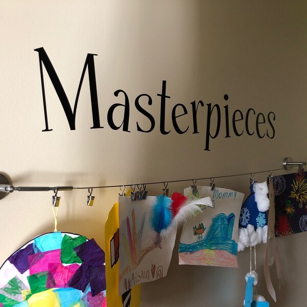 Masterpieces Wall Decal | Children Artwork Display Decal | Kids ...
