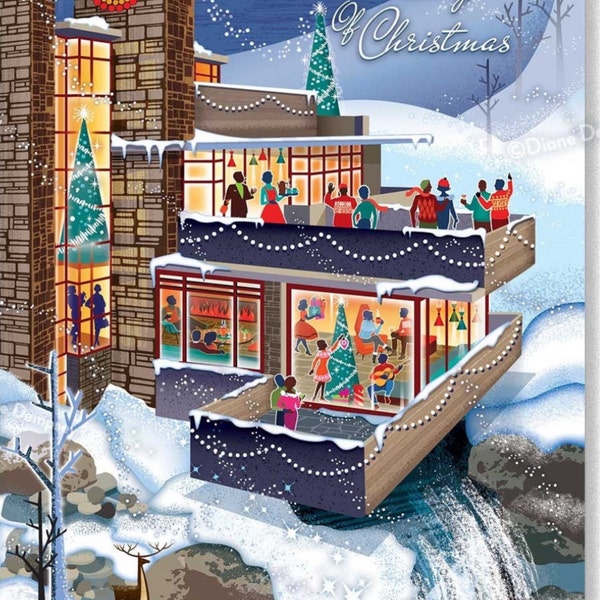Vintage Kitchen Christmas Cards, Package of 8 | Retro Christmas Cards ...