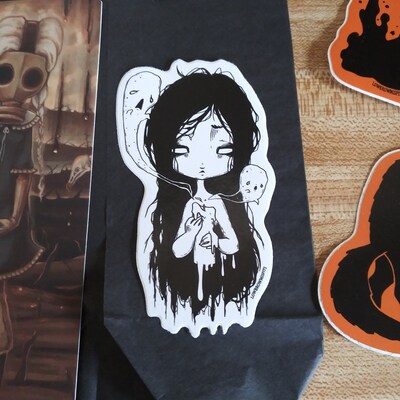 Ghost Girl Sticker - Etsy
