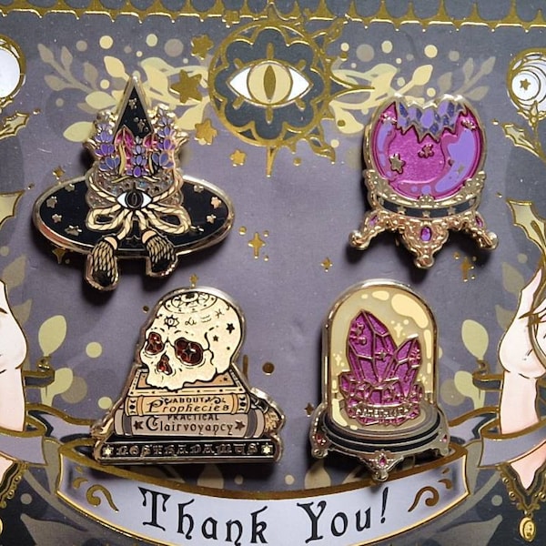 AMETHYST SPECIMEN. Enamel Pin. Gold Finish, Hard Enamel. Green Witch ...