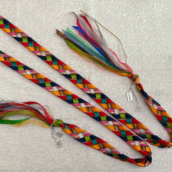 Threefold Handfasting Triple Cord Set - Ivory & Pink - Three Cords ...