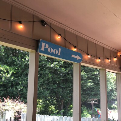 Pool Signs. Pool Decor. Swimming Pool Signs. Wooden Sign Great by the ...