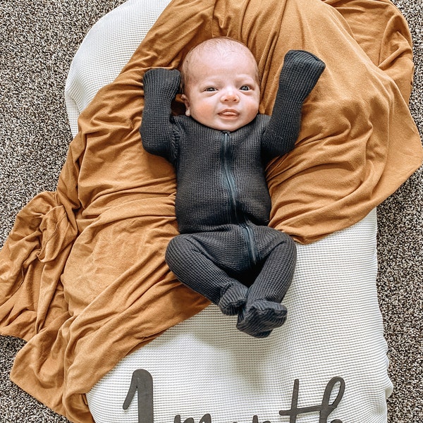 Baby Monthly Milestone Wood Cutouts - Baby Shower Gift - Monthly Photo ...