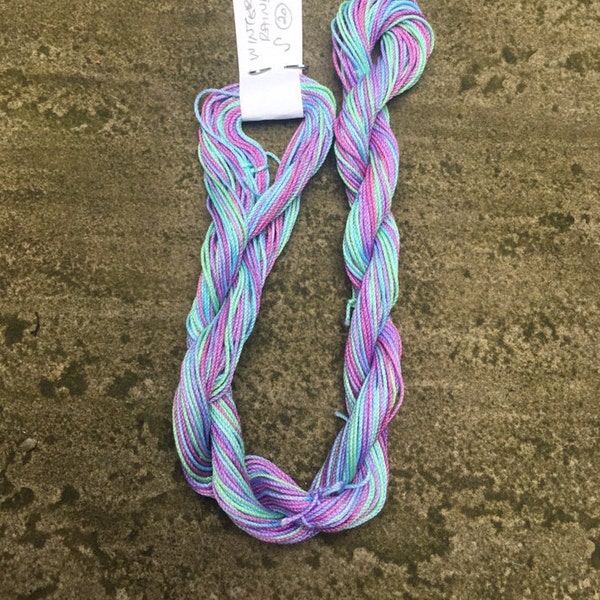 Winter Rainbow Cotton Yarn Thread for Tatted Lace, Rainbow Hand Dyed ...