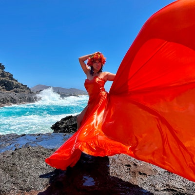 Long Flying Dress Flying Dress for Photoshoot Long Train Photoshoot ...