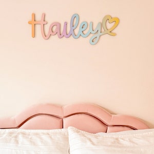 Cute Wooden Sign With Custom Name Personalized Letters With Star, Baby ...