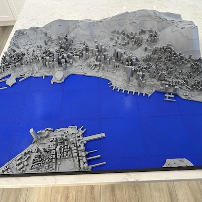 3D Hong Kong Digital Files 3D STL File Hong Kong 3D Map 3D City Art 3D ...