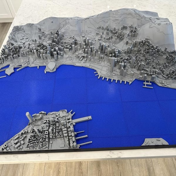 3D Detroit | Digital Files | 3D STL File | Detroit 3D Map | 3D City Art ...