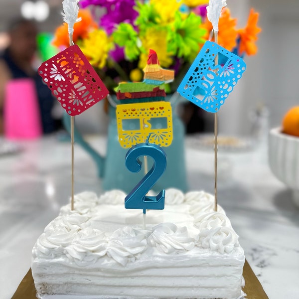Fiesta Cake Topper | Custom Pinata Cake Topper | First Fiesta Birthday ...