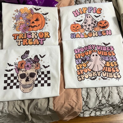 Retro Halloween PNG, Retro Fall Sublimation Bundle, Groovy Halloween ...