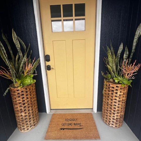 Hydrangea Girly Doormat, Coastal Cottage Doormat, Charleston South ...