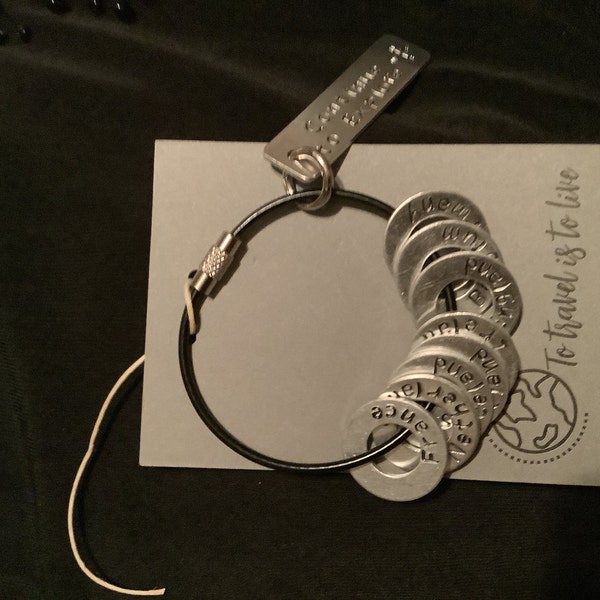 Travel Token Keychain - Etsy