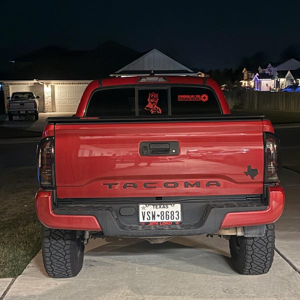 Powered by Dark Side Star Wars Decal Window Sticker Darkside - Etsy