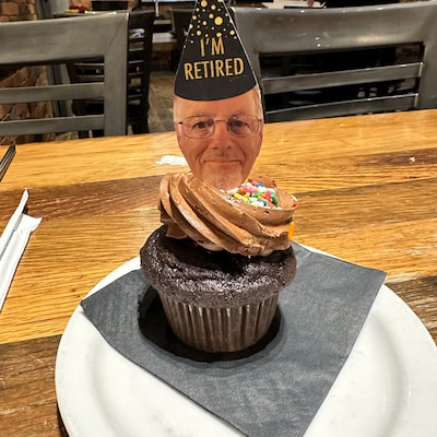 Personalized Face Cupcake Toppers, Retirement Photo Cupcake Toppers ...