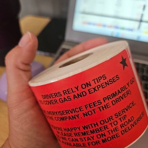 300 Customized Personalized Delivery Driver Sticker Label Seal Tamper ...