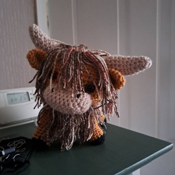 Highland Cow Crochet Pattern, Amigurumi Crochet Pattern, Highland Cow ...