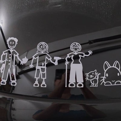 Adult Males My Stick Figure Family Car Window Stickers Family Car ...
