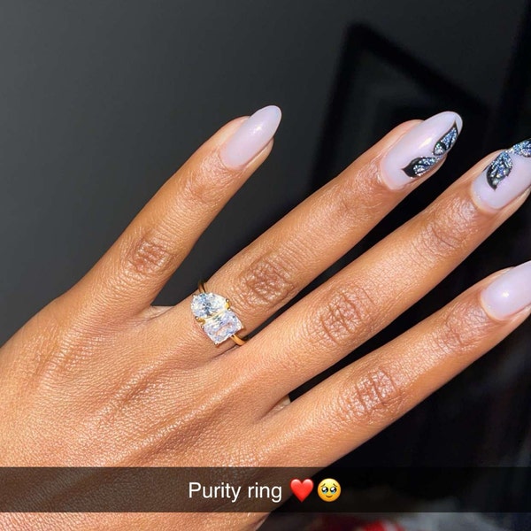Elegant Double Stone, Purity Ring - Etsy