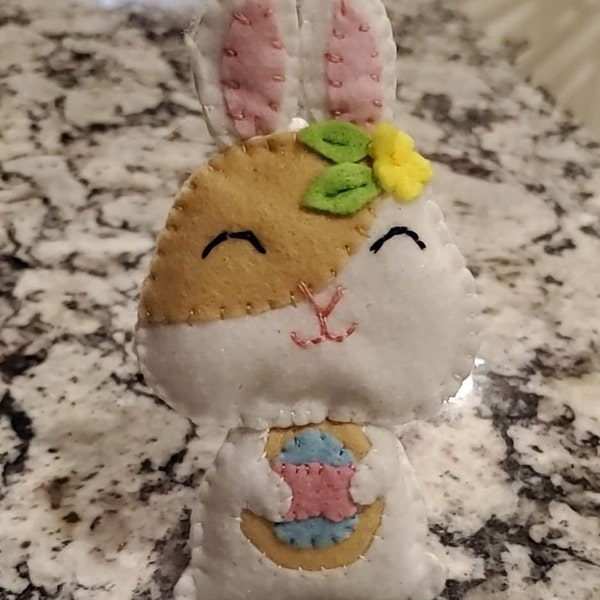 Cute Easter Bunny Pattern Felt PDF Pattern Easter Ornament Bunny Sewing ...