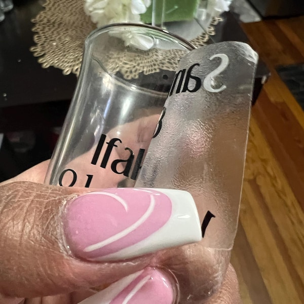 Shot Glass Custom Vinyl Decal | Decal for Shot Glass | Custom Designed ...
