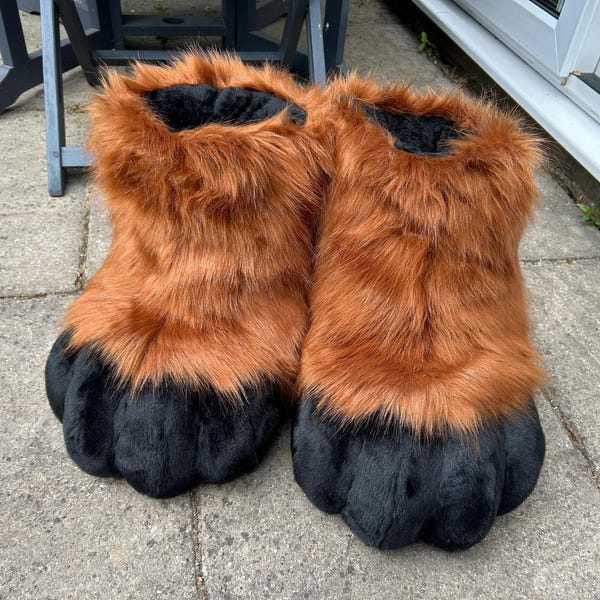 Furry Paws With Star Pattern and Colorful Style | Fluffy Fursuit ...