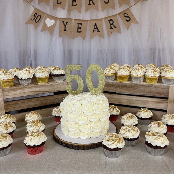 Cheers to 50 Years Banner, 50th Birthday Decorations, 50th Anniversary ...