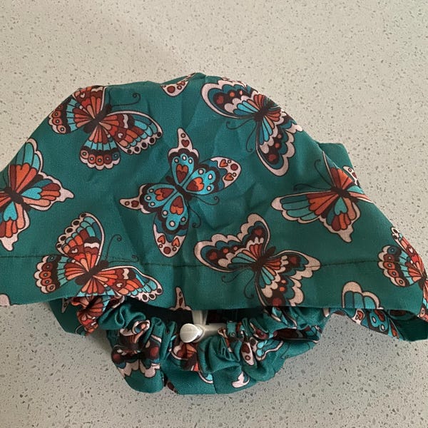 Floral Euro Scrub Cap for Women, Floral Surgical Cap With Satin Lined ...