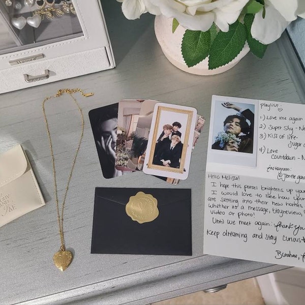 BTS Heart Locket Necklace - Luxury Jewelry - Photo Locket - Shine ...