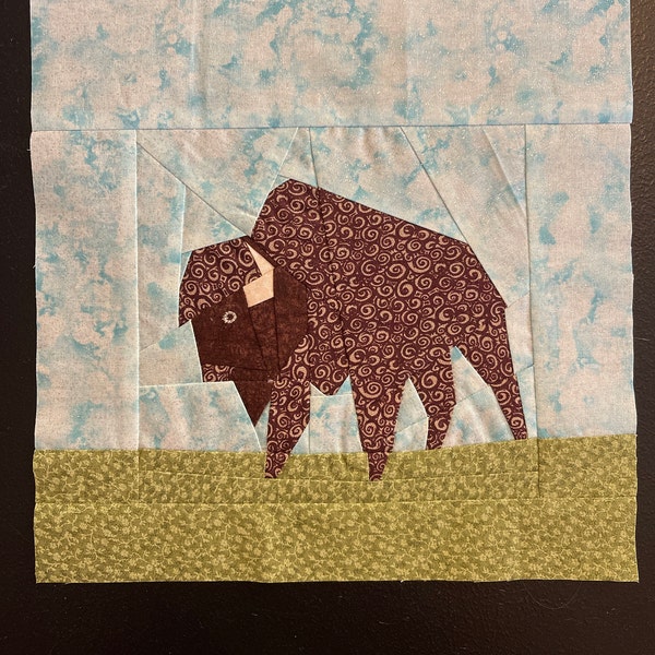 Buffalo Paper Pieced Block Pattern in PDF - Etsy