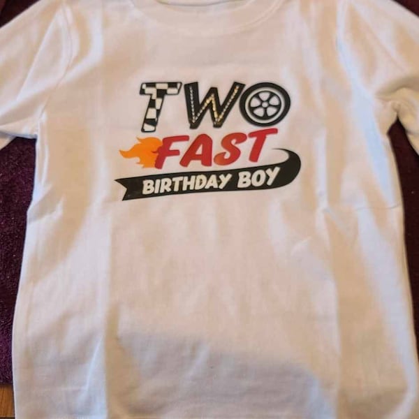 Two Fast Birthday Boy SVG PNG Cut File, Race Car Birthday 2 ...