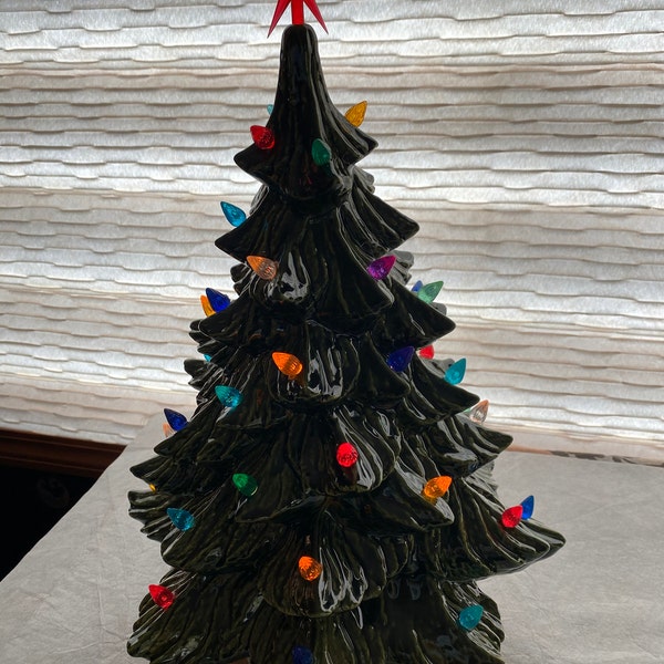 Light up Ceramic Christmas Tree - Etsy Canada