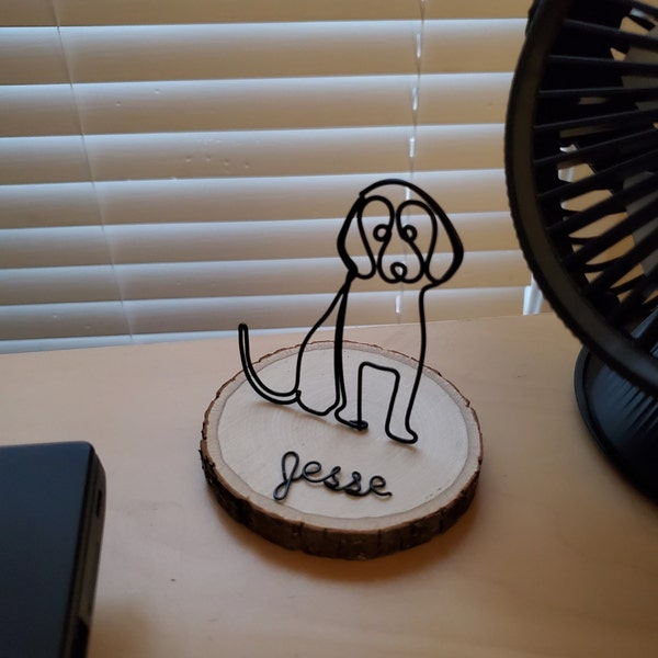 Wire Sculpture of Beagle, Dog, Pet Portrait, Pet Memorial, Wire Art ...