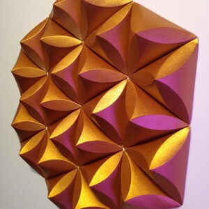 Red Wall Sculpture Interlocking Paper - Etsy