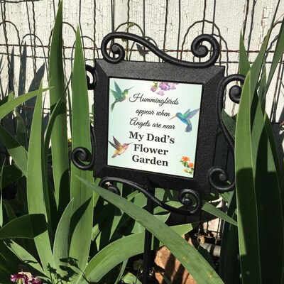 Personalized Hummingbird Memorial Garden Stake Angels Appear ...
