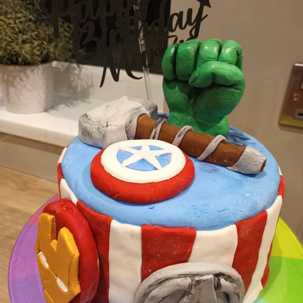 Edible Fondant Avengers Super Heroes Cake Toppers - Etsy