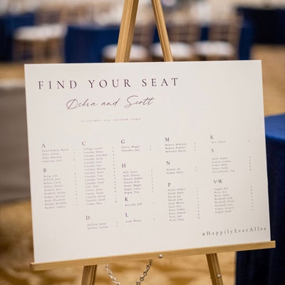 Alphabetical Seating Chart Template Download Minimalist Seating ...