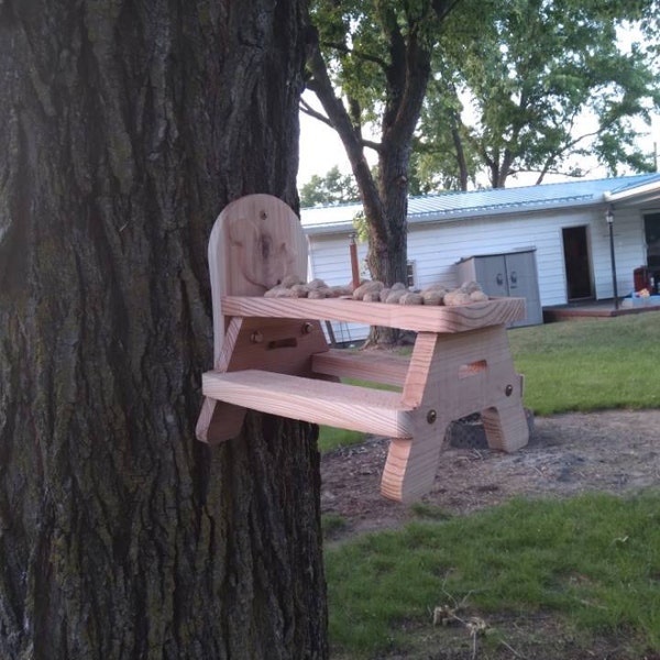 Handcrafted Cedar Picnic Table (mini) - Fully Assembled - Bird Ground ...