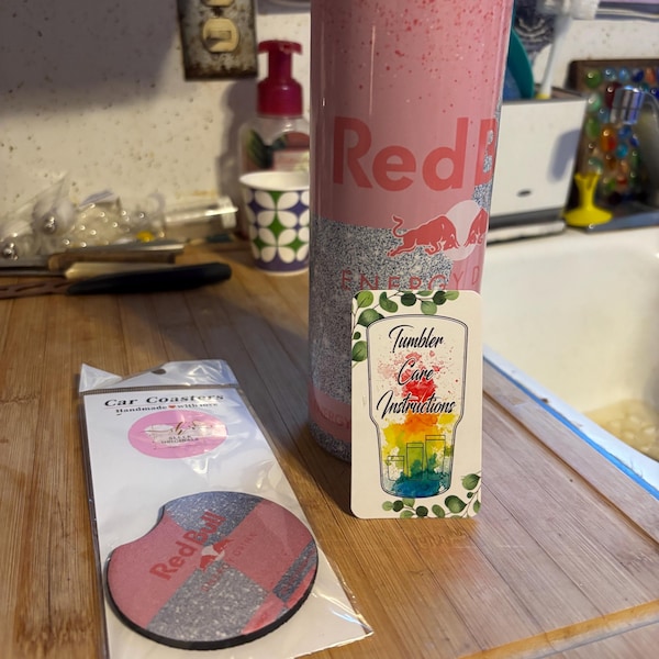 Red Bull Iced Lid Tumbler - Etsy