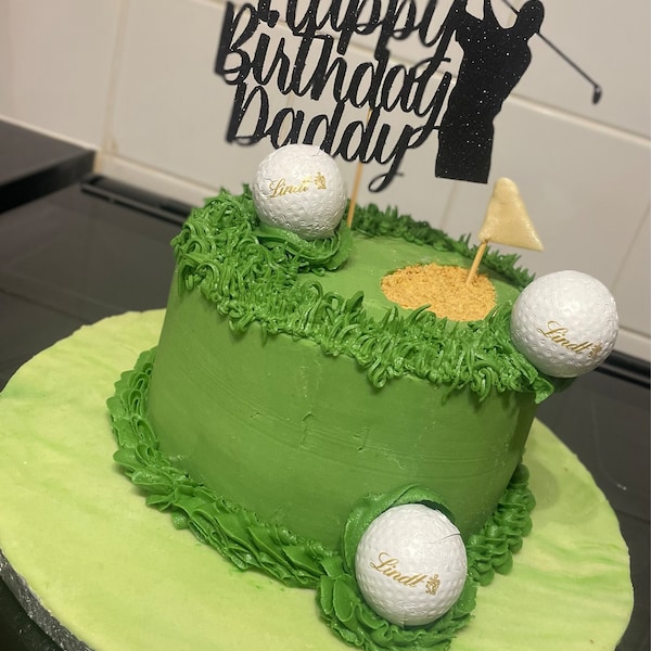 Golf Theme Cake Topper - Personalised - Birthday - Golfer - Etsy
