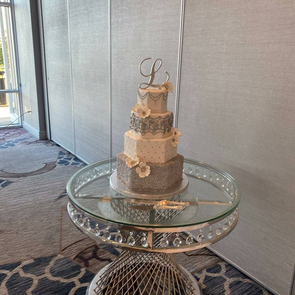 Gorgeous Swarovski Crystal Wedding Cake Toppers 4'' in Any Letter ...