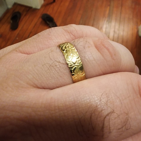 Tropical Ring~hawaiian Ring~aloha Ring~hibiscus Flower Ring~14k Gold ...