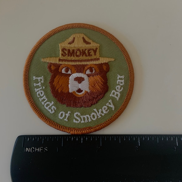 Official Friends of SMOKEY BEAR - Iron-on Embroidered USFS Patch ...