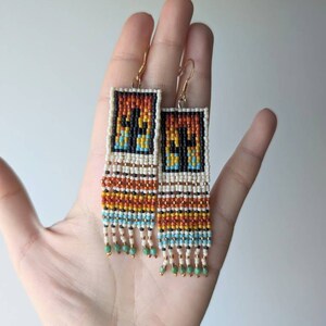 MADE TO ORDER Handmade Arizona Desert Night Earrings in Black Turquoise ...