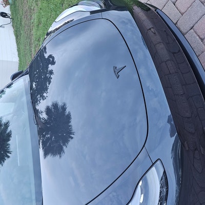 3PCS Matte Black Tesla Logo ABS Plastic Stick on Cap for Tesla Model Y ...