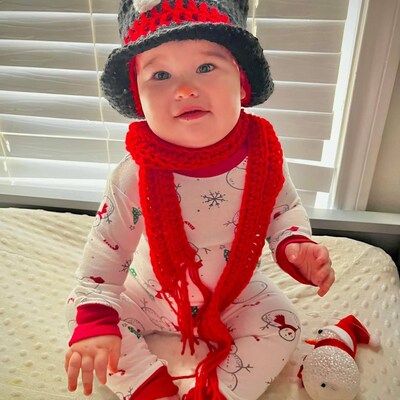 Baby Top Hat in Crochet Victorian Photo Prop Christmas Photo - Etsy