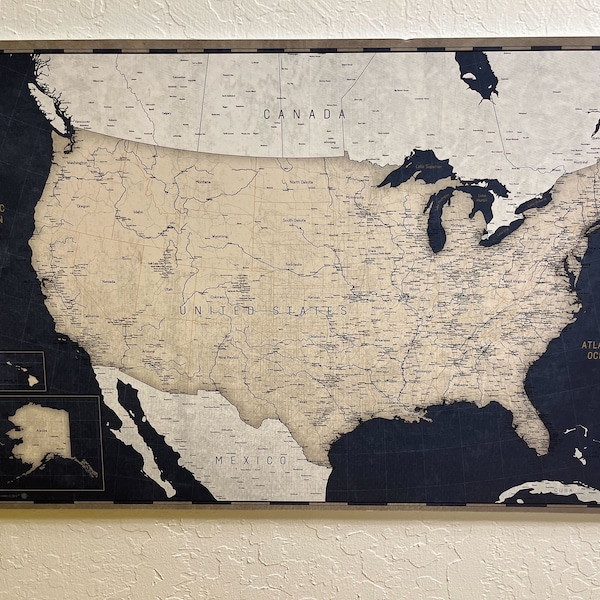 Large USA Push Pin Map | Personalized Travel Map of the US | Executive ...