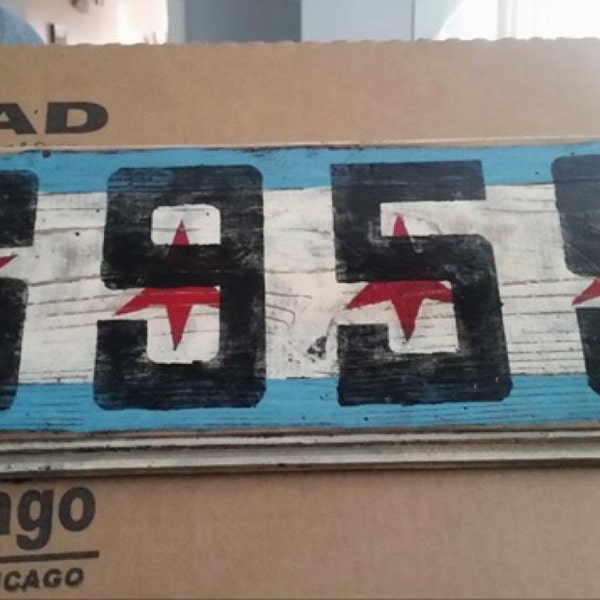 Handcrafted Chicago Flag With CPD or CFD Badge Number Overlay - Etsy